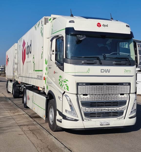 North-south axis with e-trucks I Green I DPD Switzerland